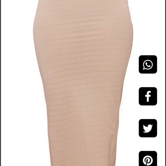PrettyLittleThing | Skirts | Shape Stone Sheer Textured Low Rise Midaxi ...
